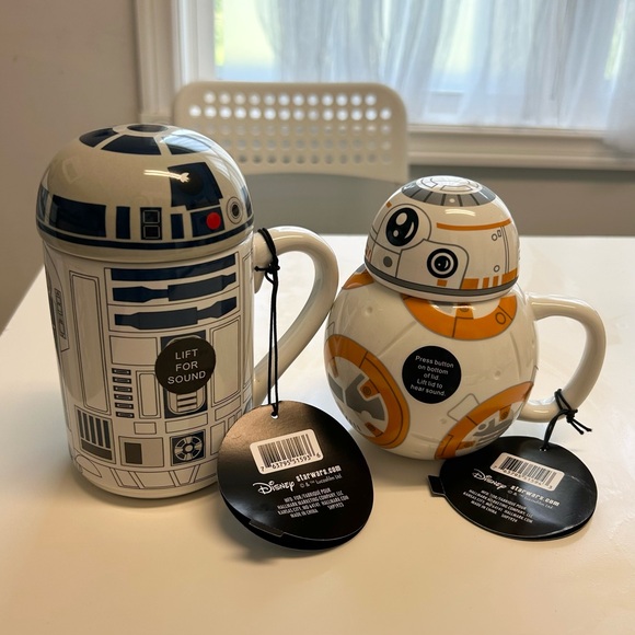 Disney | Dining | Star Wars Bb8 R2d2 Droids Ceramic Mugs With ...